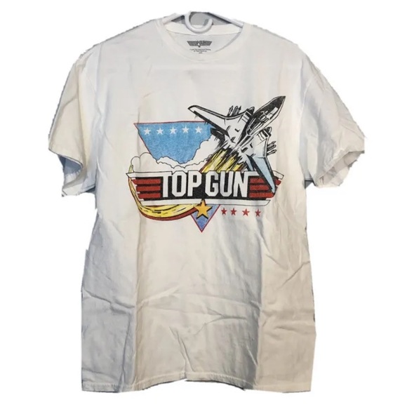 Top Gun | Shirts | 220 Official Top Gun Jet Plane Logo White Tshirt ...